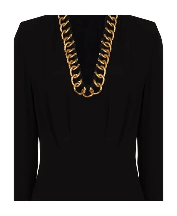 Givenchy Chain-trim Long-sleeve Mini Dress