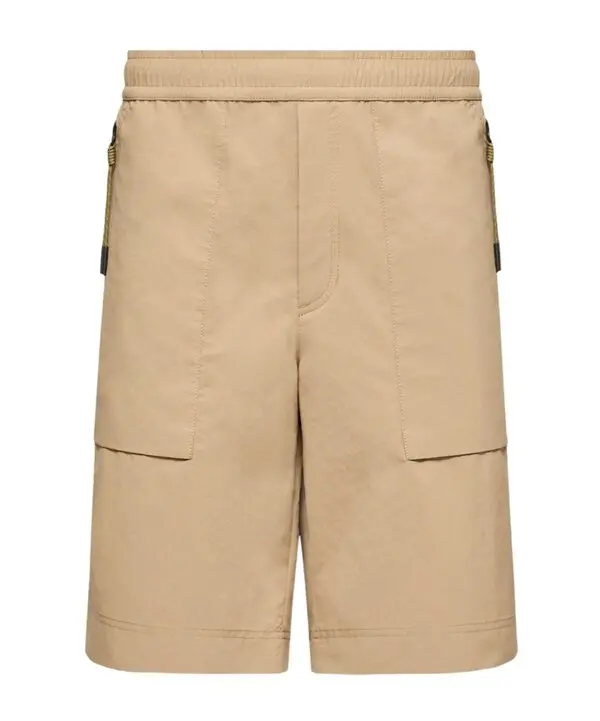 Moncler Logo Patch Cargo Shorts - Beige