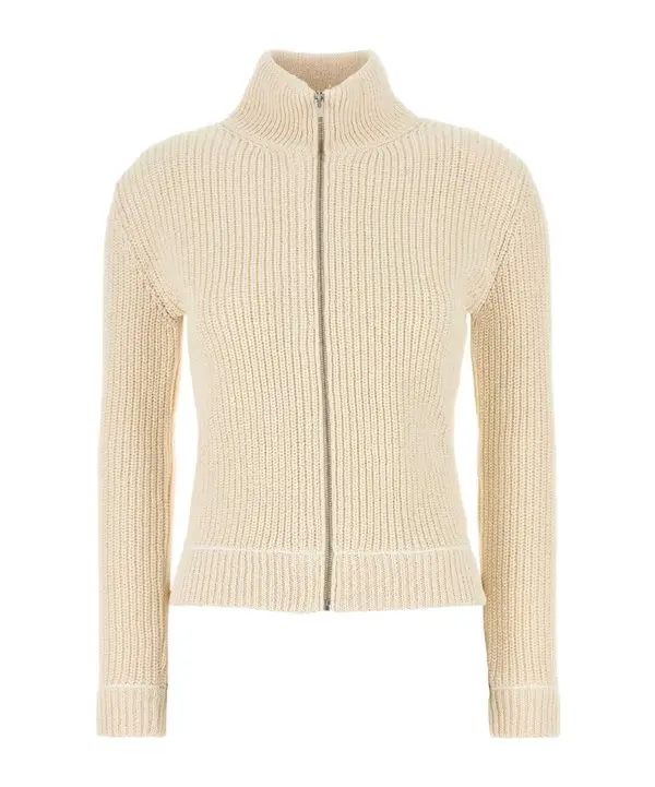 MAISON MARGIELA High Neck Zip-up Cardigan - Ivory