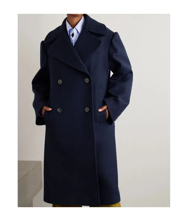 Dries Van Noten Double-breasted Tailored Coat - Navy