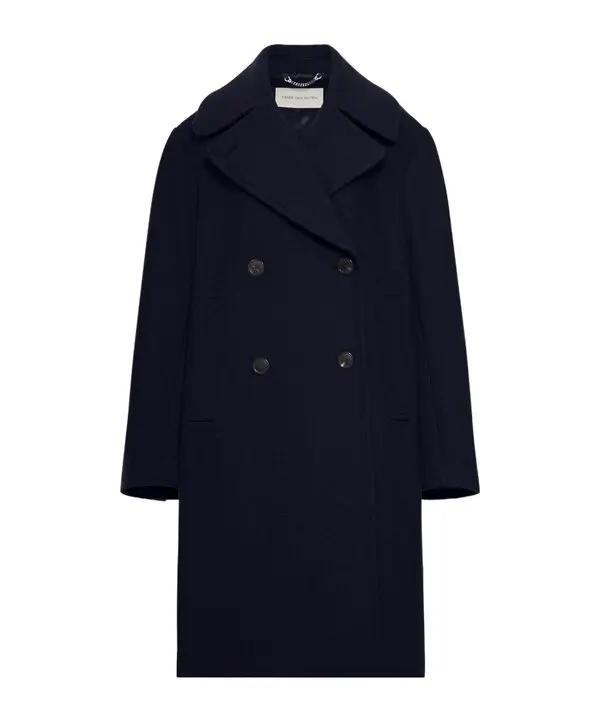 Dries Van Noten Double-breasted Tailored Coat - Navy