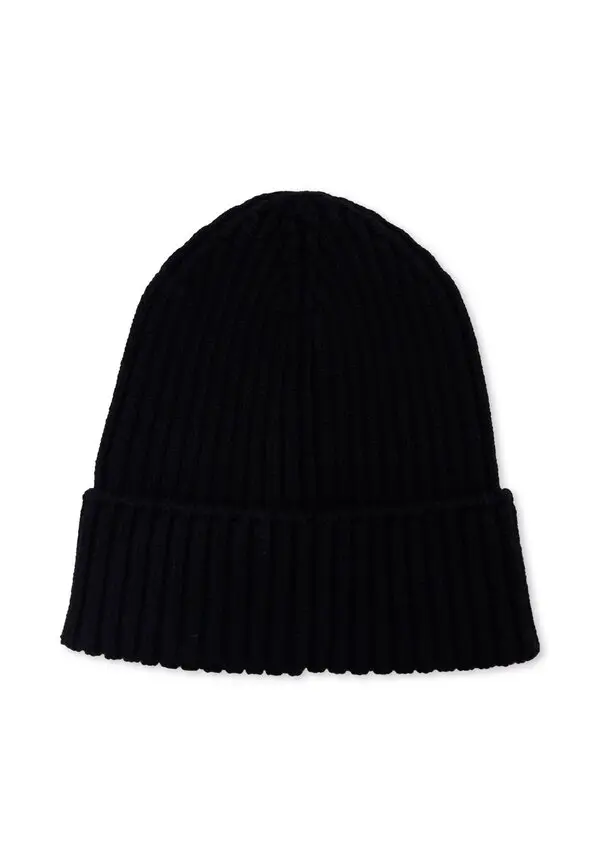 Moncler Logo Patch Beanie - Black