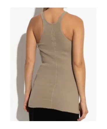 Rick Owens Ribbed Racer-back Tank Top - Beige