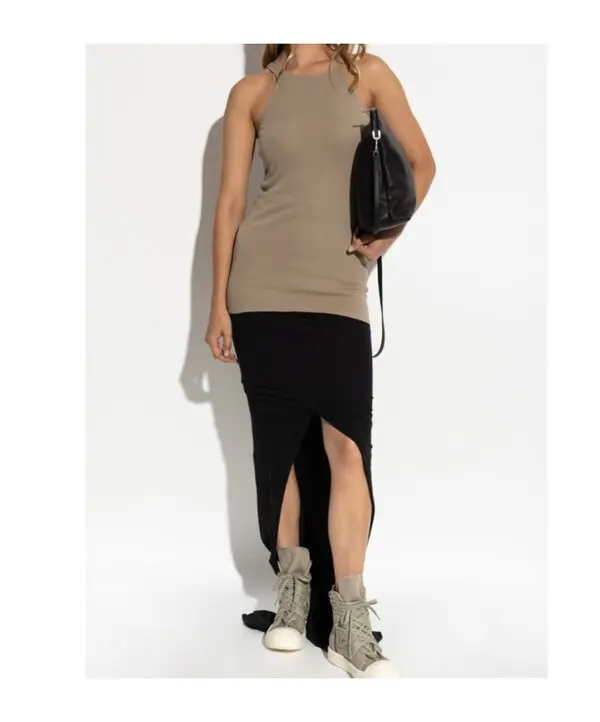 Rick Owens Ribbed Racer-back Tank Top - Beige