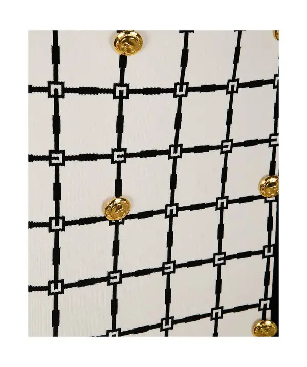 Elisabetta Franchi Jacquard Skirt With Gold-tone Buttons