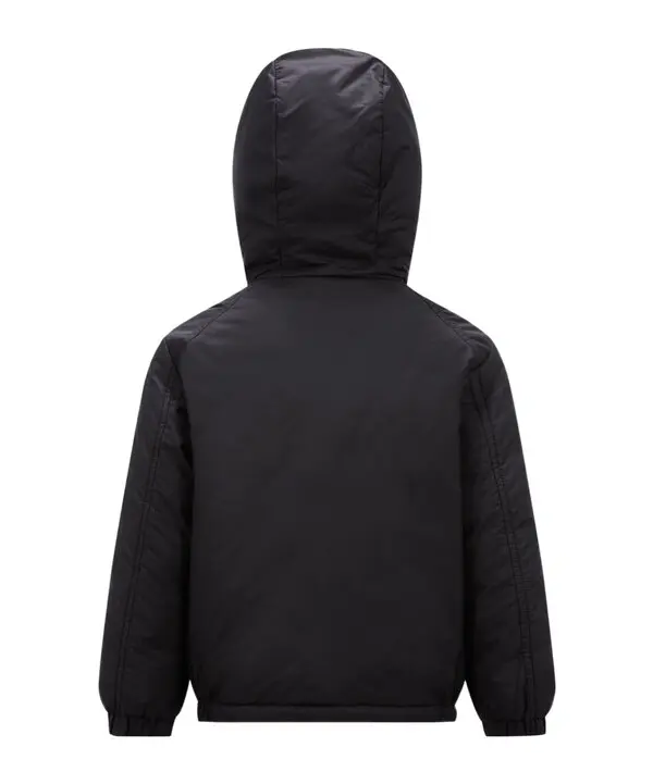Moncler Hooded Zip-up Jacket With Logo Patch