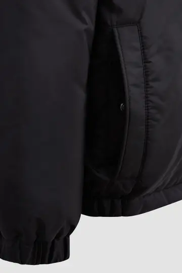 Moncler Hooded Zip-up Jacket With Logo Patch