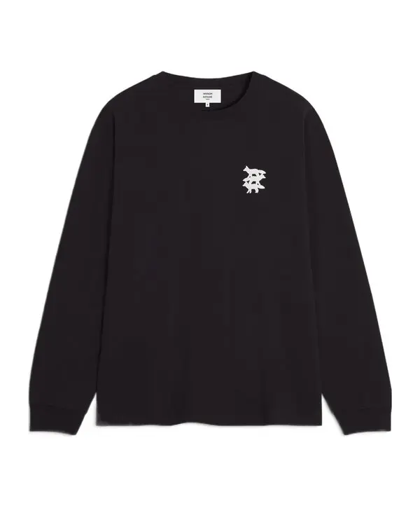 Maison Kitsuné Stunt Fox Long Sleeved T-shirt - Black