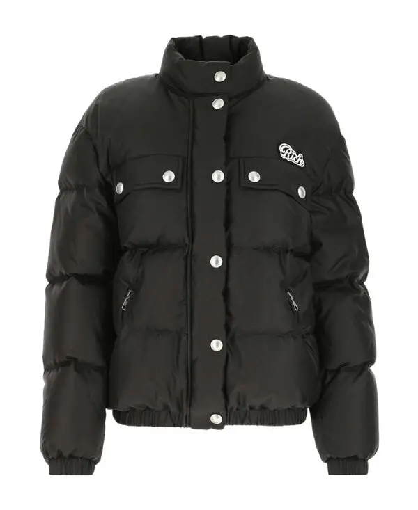 Alessandra Rich Logo-patch Puffer Jacket