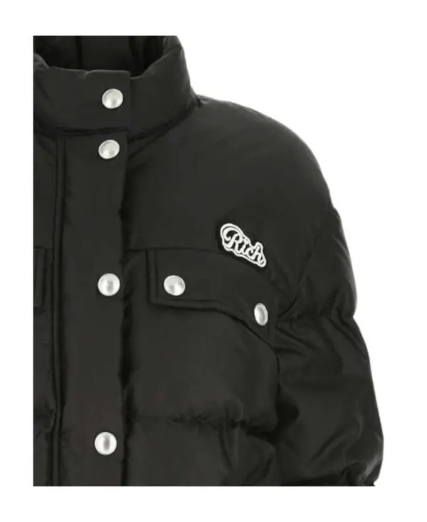Alessandra Rich Logo-patch Puffer Jacket