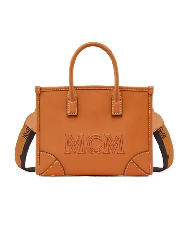Mcm Mini Munich Logo Tote Bag