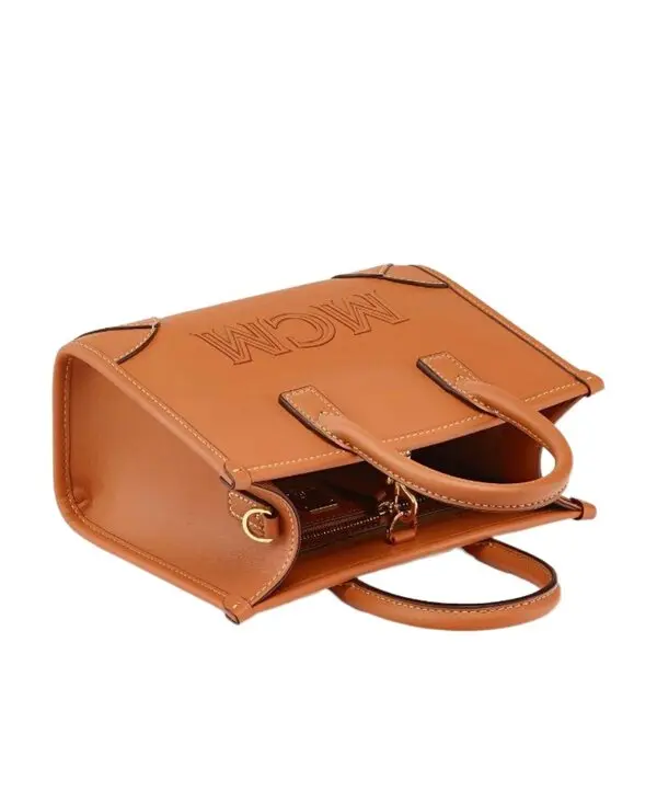 Mcm Mini Munich Logo Tote Bag