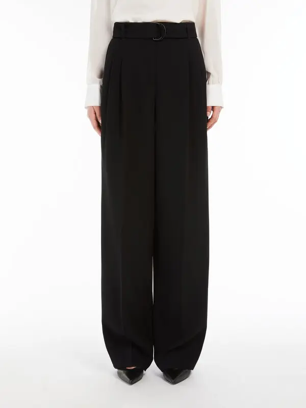 Max Mara Belted Trousers - Black