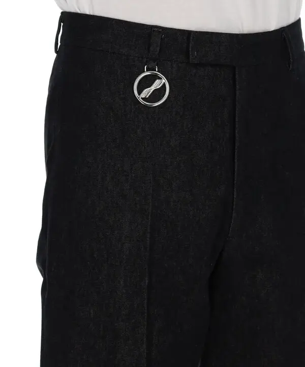 We11Done Slim Fit Jeans With Decorative Hardware - Black