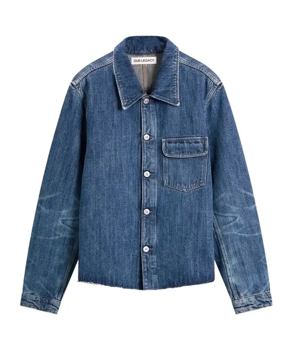 Our Legacy Cut Rebirth Denim Jacket - Blue