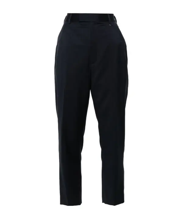 VIVIENNE WESTWOOD Tapered Leg Gabardine Trousers - Navy Blue