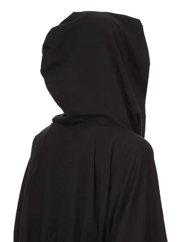Rick Owens Temple Cropped Hooded Top - Black