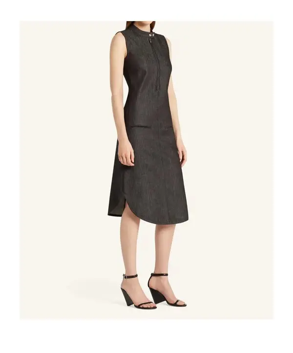 COURREGES Zip-front Sleeveless Dress With Adjustable Collar