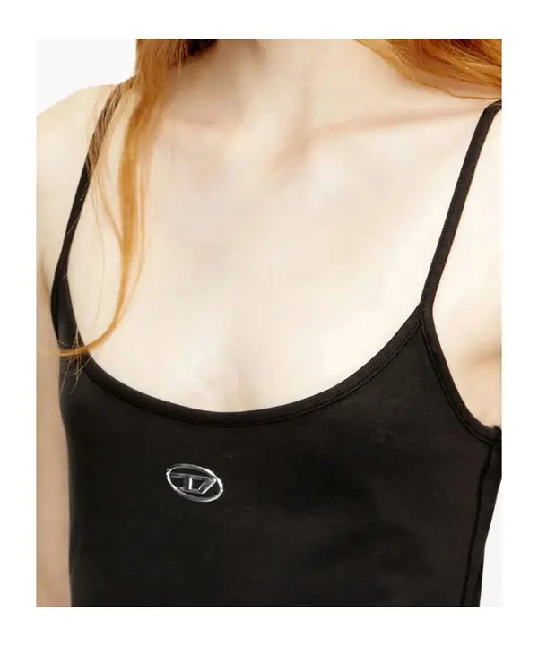 DIESEL® D-newhop-od Oval D Logo Mini Dress - Black