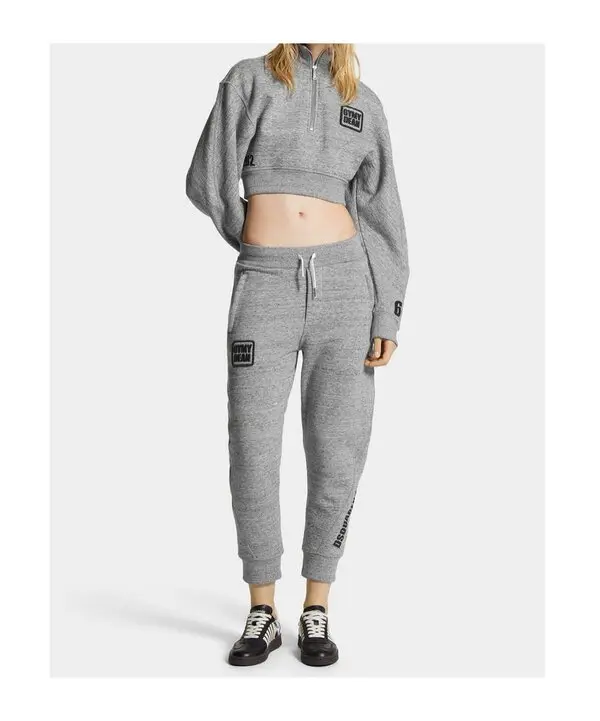 Dsquared2 Logo Printed Drawstring Sweatpants - Grey