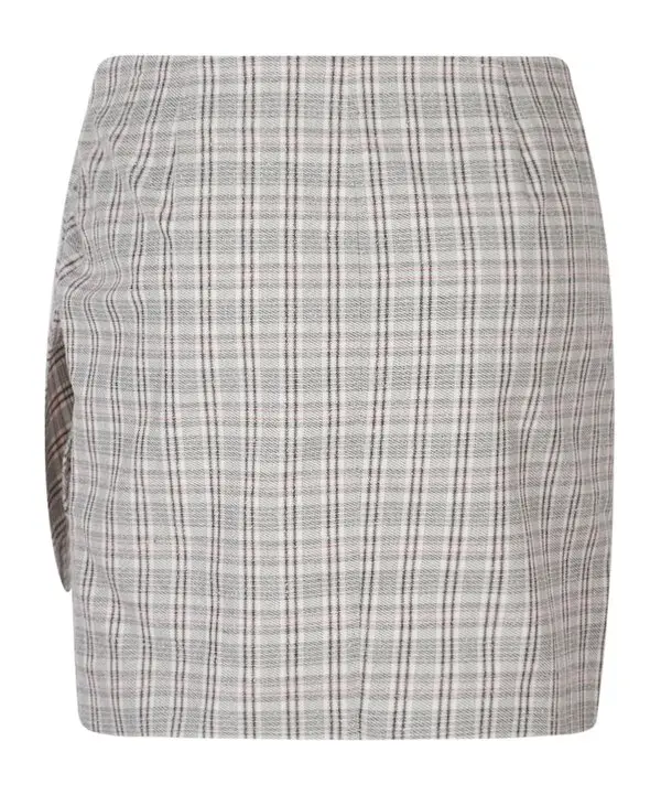 Isabel Marant Étoile Plaid Wrap Mini Skirt - Grey