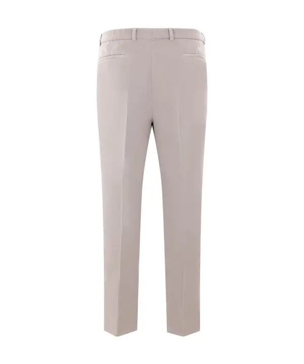 Brunello Cucinelli Leisure-fit Pleated Gabardine Trousers - Grey