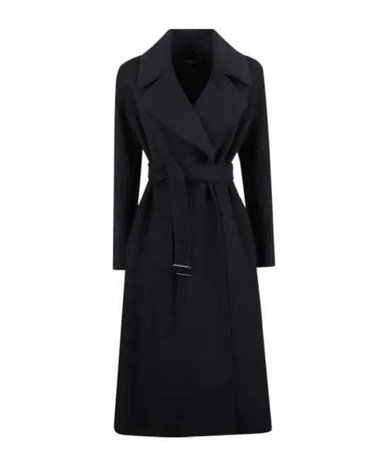 Max Mara Manu Belted Coat - Black
