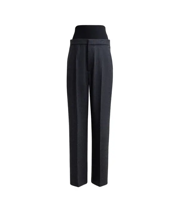 Alaïa Wool Straight Leg Pants