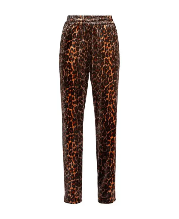 Dries Van Noten Palacos Leopard Print Casual Pants