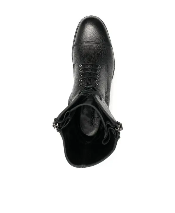 Manolo Blahnik Leather Combat Boots