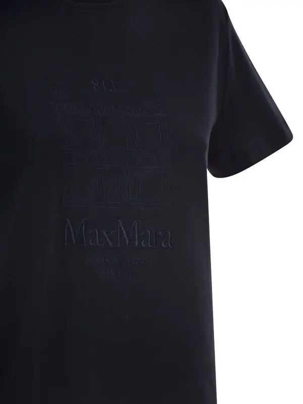Max Mara Graphic-embroidered Crewneck T-shirt - Black