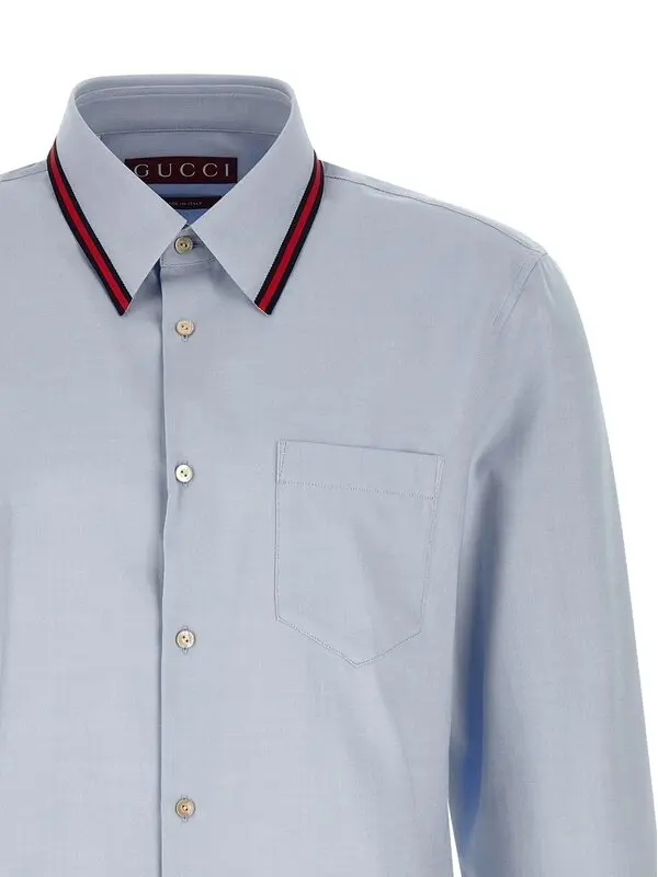 Gucci Web Trim Oxford Shirt