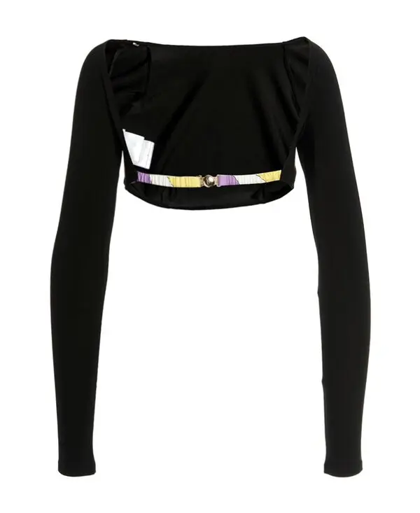 Emilio Pucci Open-back Cropped Long Sleeve Top