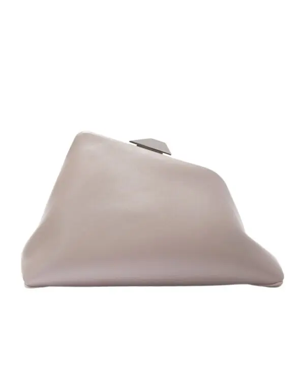 Attico Day Off Asymmetric Clutch Bag - Nude