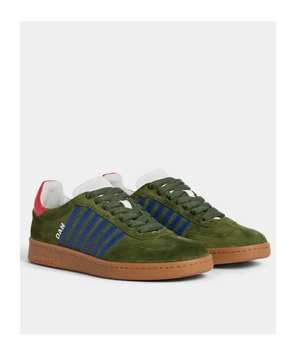 Dsquared2 Dan" Low-top Sneakers With Striped Detailing - Green