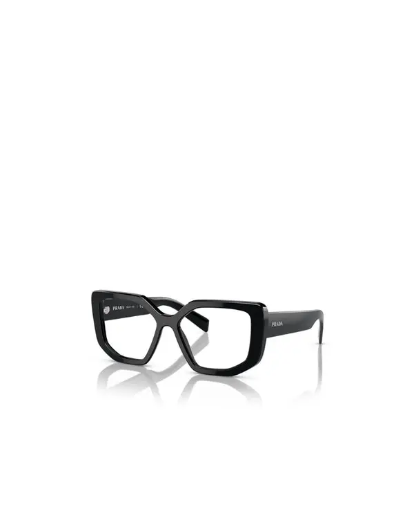 Prada Geometric Eyeglasses - Black