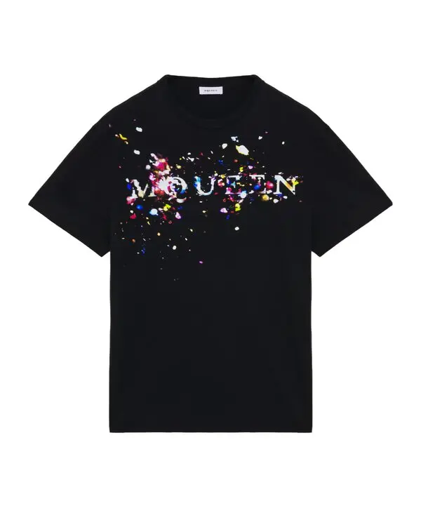 Alexander McQueen Confetti Logo T-shirt - Black/multicolour