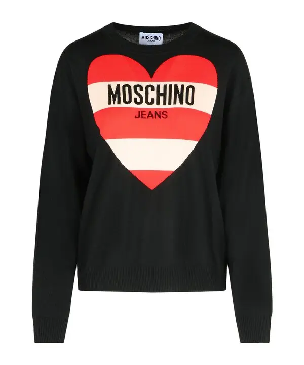 Moschino Intarsia Heart Pullover
