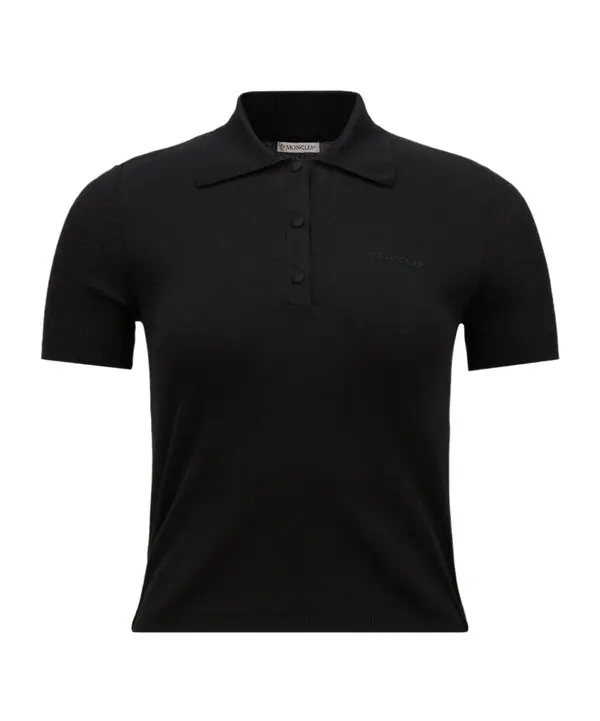 Moncler Logo Embroidered Short Sleeve Button-up Cardigan