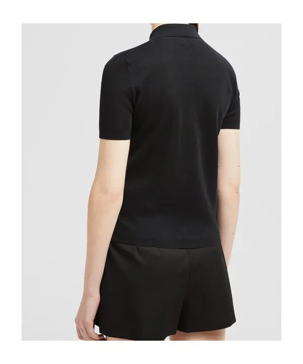 Moncler Logo Embroidered Short Sleeve Button-up Cardigan