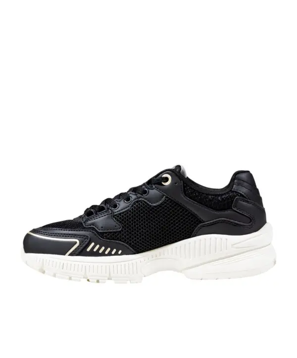 Armani Exchange Logo Detail Lace-up Sneakers - Black