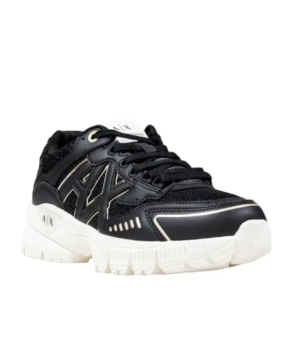 Armani Exchange Logo Detail Lace-up Sneakers - Black