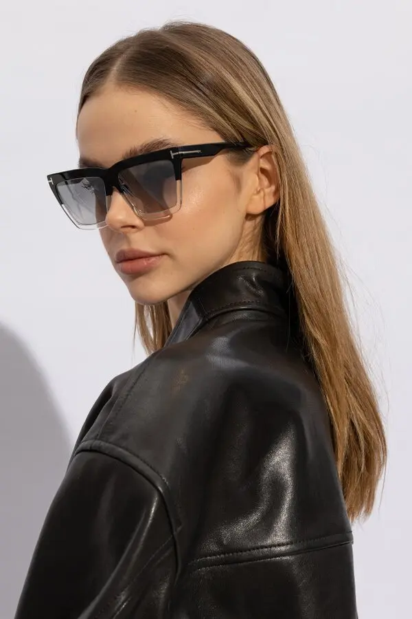 TOM FORD Eden Geometric Frame Sunglasses - White