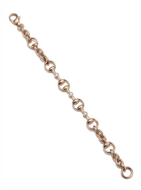 Gucci Horsebit Diamond 18k Bracelet - Yellow