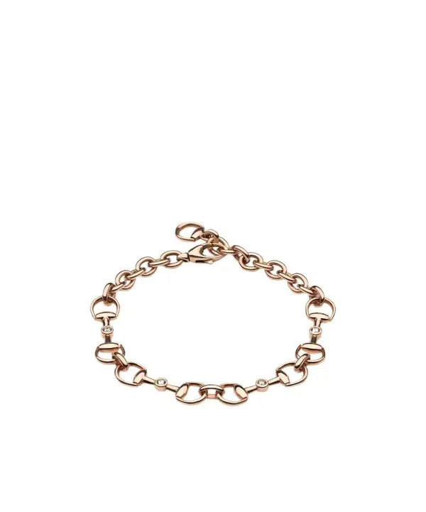 Gucci Horsebit Diamond 18k Bracelet - Yellow