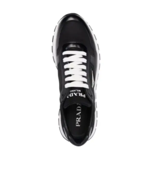 Prada Logo Casual Sneakers - Black