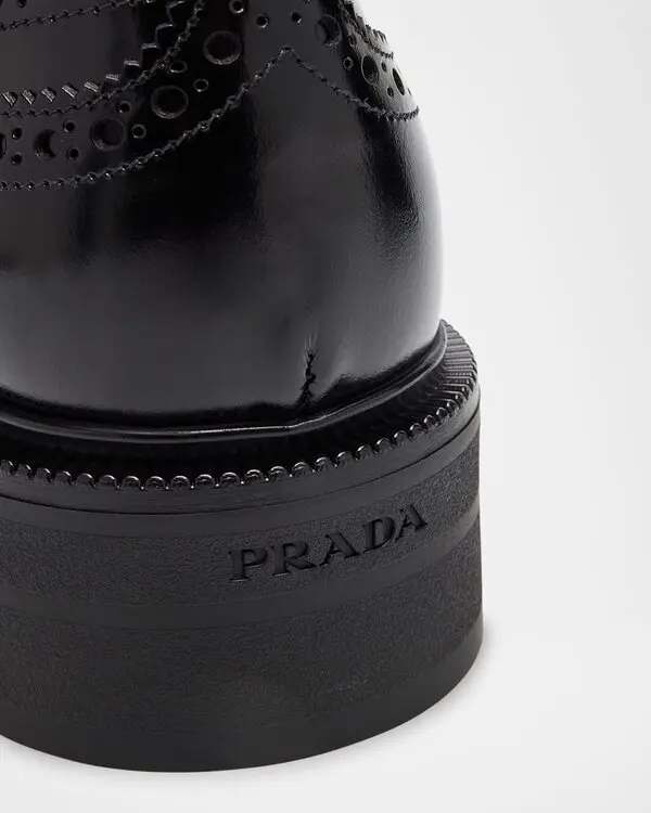 Prada Brogue Lace-up Derby Shoes