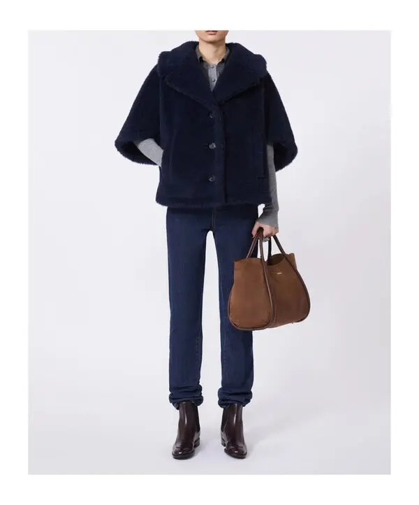 Max Mara Small Leather Marine Bag - Dark Brown