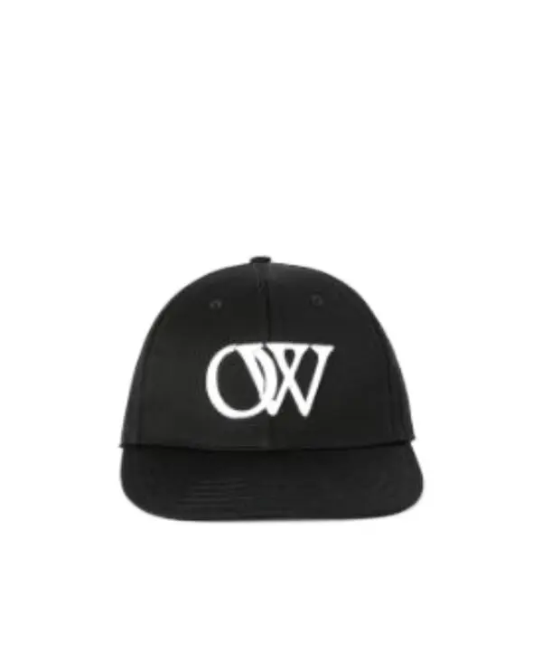 Off-White Logo Embroidered Baseball Cap - Black