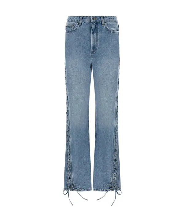 ROTATE BY BIRGER CHRISTENSEN Twisted Lacing' Jeans - Blue